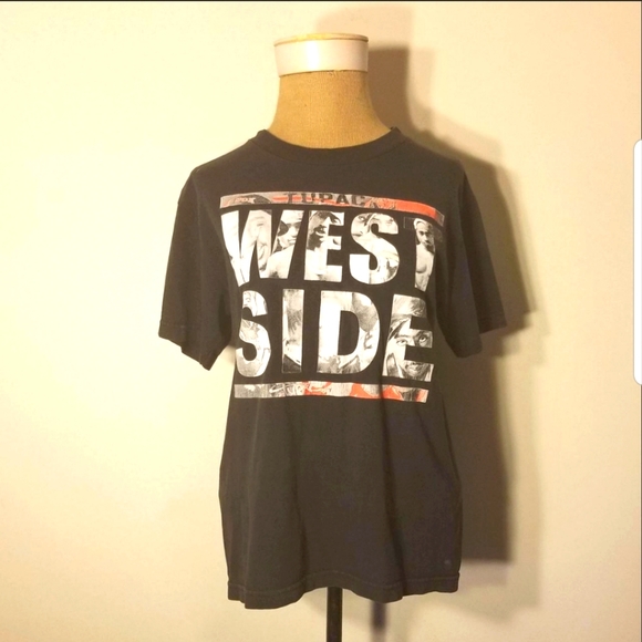 Aaa | Shirts | Vintage 9sy2k Aaa Tupac West Side Black Tshirt Is Size ...